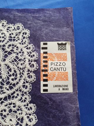 pizzo a tombolo Cantu per lenzuola matrimoniale 