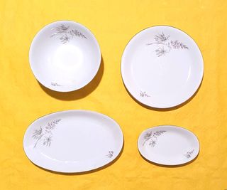 4 piatti portata servizio epoca porcellana Durken