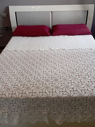 copriletto matrimoniale fatto a mano 