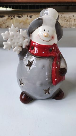Portacandela pupazzo di neve