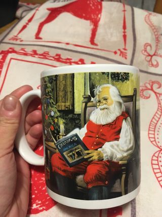 Tazza di Natale con stampa babbo natale vintage