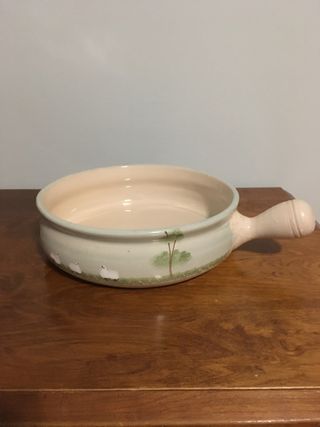 Spaghettiera ceramica pugliese dipinta a mano