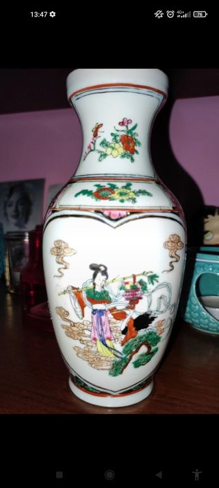 vaso cinese vintage 1970 dipinto a mano 😍
