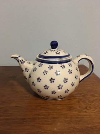 Teiera ceramica tedesca dipinta a mano