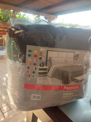 piumone matrimoniale nero e grigio 