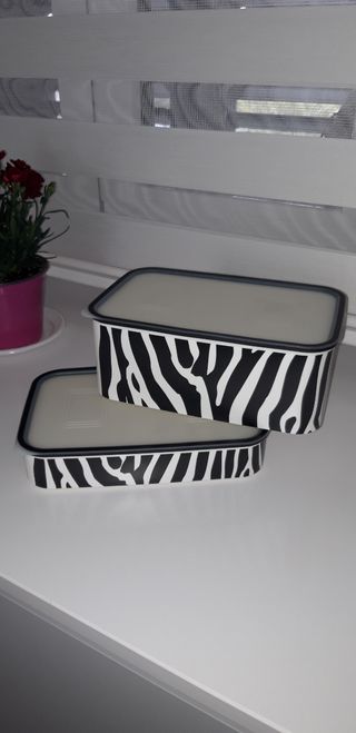 2 contenitori superfresco zebra tupperware