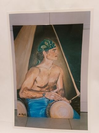 Quadro con musicista