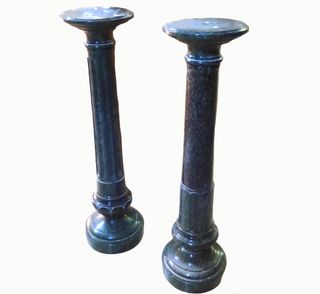 colonne in marmo verde alpino epoca ottocentesca 