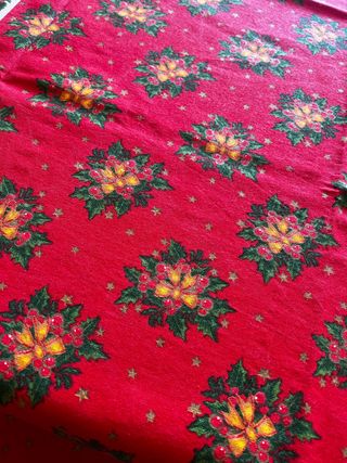 Tovaglia natalizia rossa multicolore 228x130