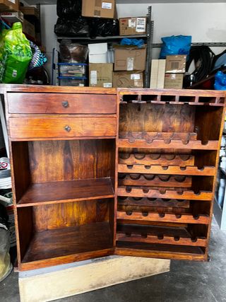 Mobile bar etnico in legno 