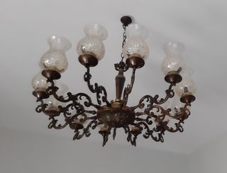 Lampadario ottone anni 70