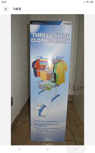 stendibiancheria verticale con ruote