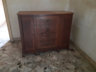 Comó cassettone antico con piano in marmo