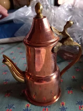 caffettiera decorativa in rame alta 11 cm