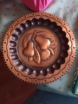 piatto in rame diametro 24 cm