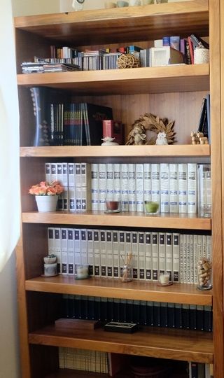 Libreria moderna legno noce canaletto