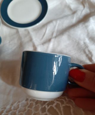 Set 2 tazzine da caffè con piattino Ginori Colonna