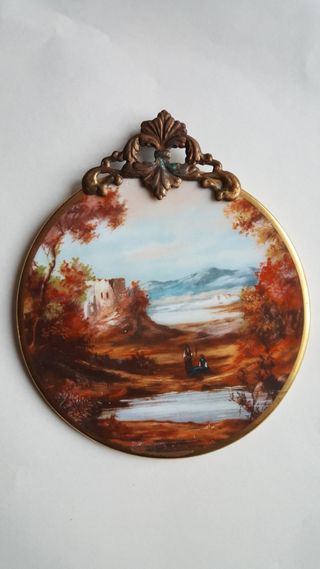 Quadretto rotondo in Limoges