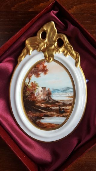 Quadretto ovale in porcellana Limoges 