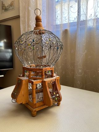 Gabbietta vintage legno e metallo