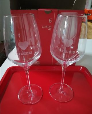 6 bicchieri cristallo da vino nuovi