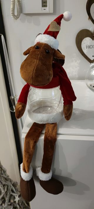 Barattolo porta caramelle dolci renna d appoggio 