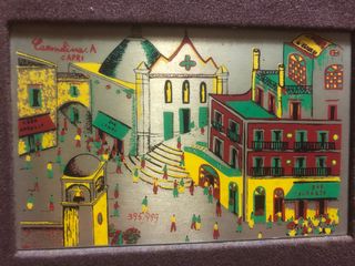 Serigrafia tirata a mano Capri