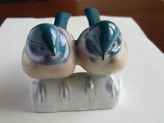 Coppia uccelli in porcellana