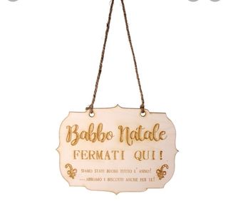 Targa Babbo Natale Fermati qui 