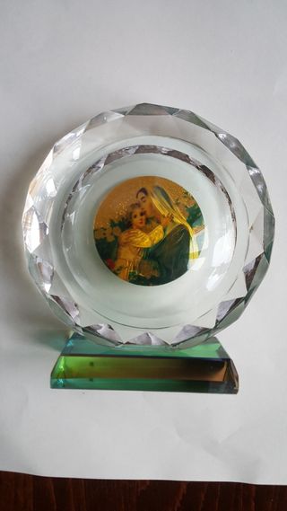 Immagine di Madonna su vetro cm.10x11