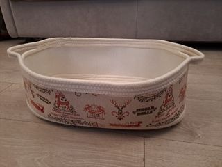 Cestino natalizio in tessuto