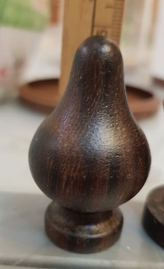 Pomelli di recupero, finali legno