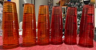 Bicchieri Bialetti arancioni e rossi 