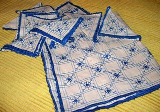 tovaglia e tovaglioli vintage