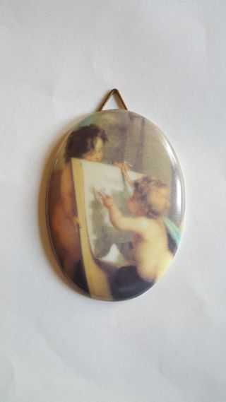 piccolo quadretto ovale in Limoges cm.5x6 