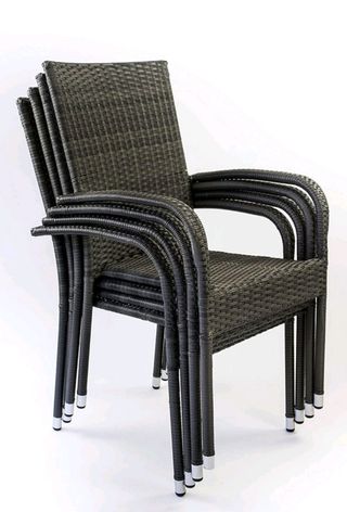 Set 4 sedie rattan sintetico