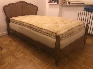 Letto singolo paglia di Vienna con materasso