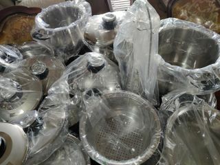 set Batteria pentole 24 pezzi acciaio inox 