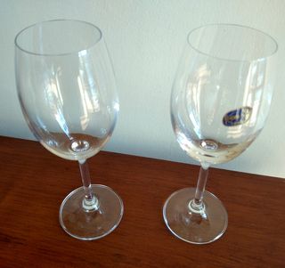 Due calici in cristallo di Bohemia