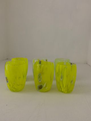 Bicchieri gialli murano