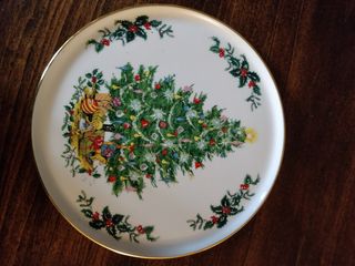 piatto natalizio in porcellana 