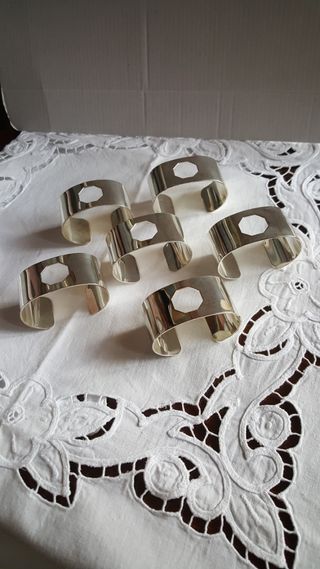 6 portatovaglioli placcati argento 