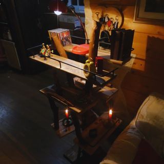 Albero libreria e porta oggetti fatta mano