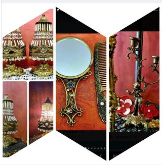 piccolo set da viaggio+lampade impero+candelabro