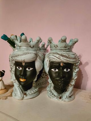 Coppia Teste Caltagirone 