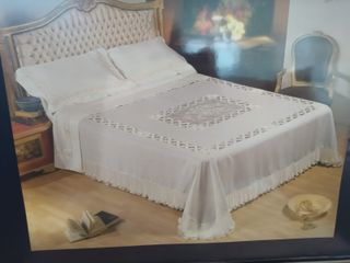 Completo letto 4 pezzi puro lino vintage