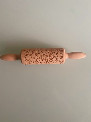 Mattarello devorativo natalizio in legno