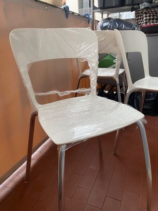 4 Sedie bianche da cucina o salone