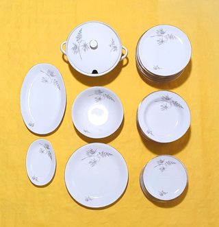 38 pezzi servizio porcellana epoca piatti zuppiere