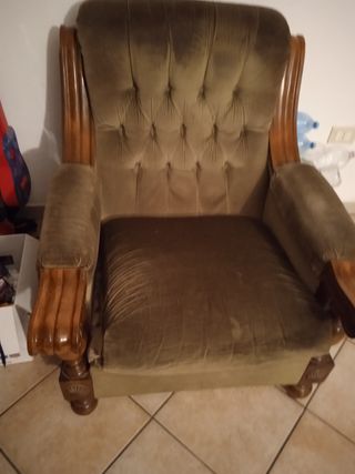 poltrona velluto